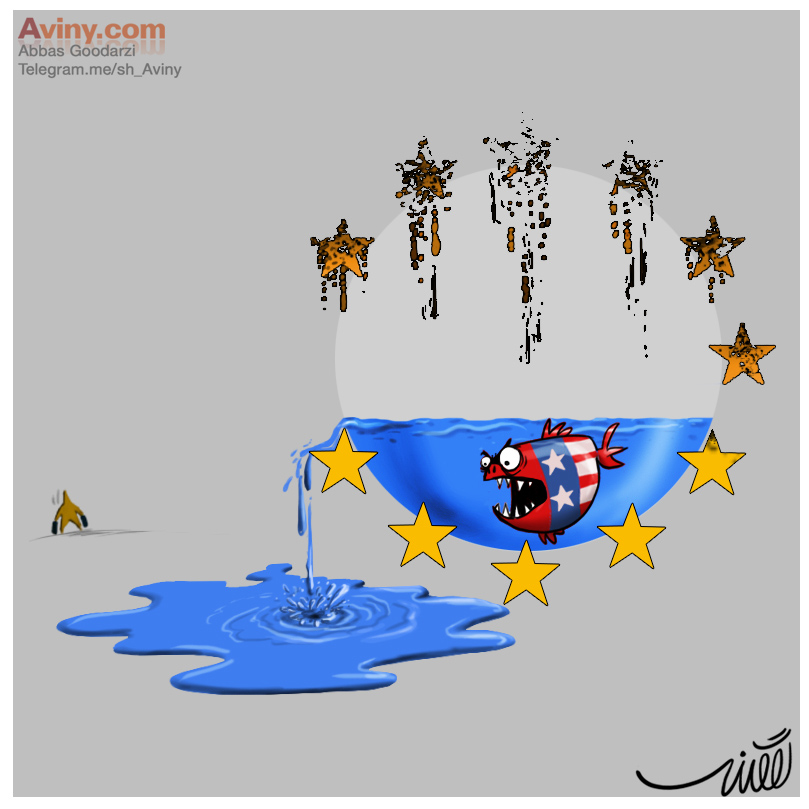 کاریکاتور/وضعیت آمریکا در بحران اروپا